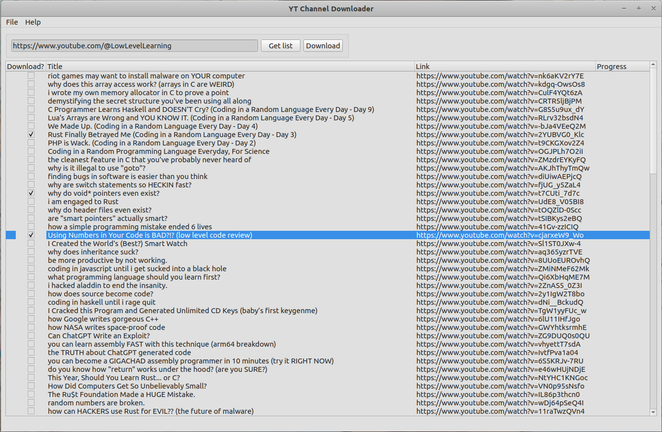 Quicknode Development Lab :: YT Channel Downloader